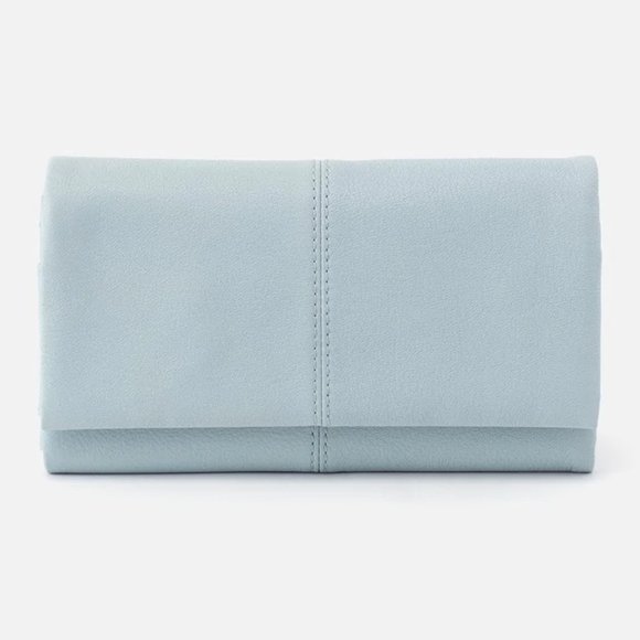 Bags | Nwt New Hobo Keen Continental Wallet Powder Blue Leather Retired ...